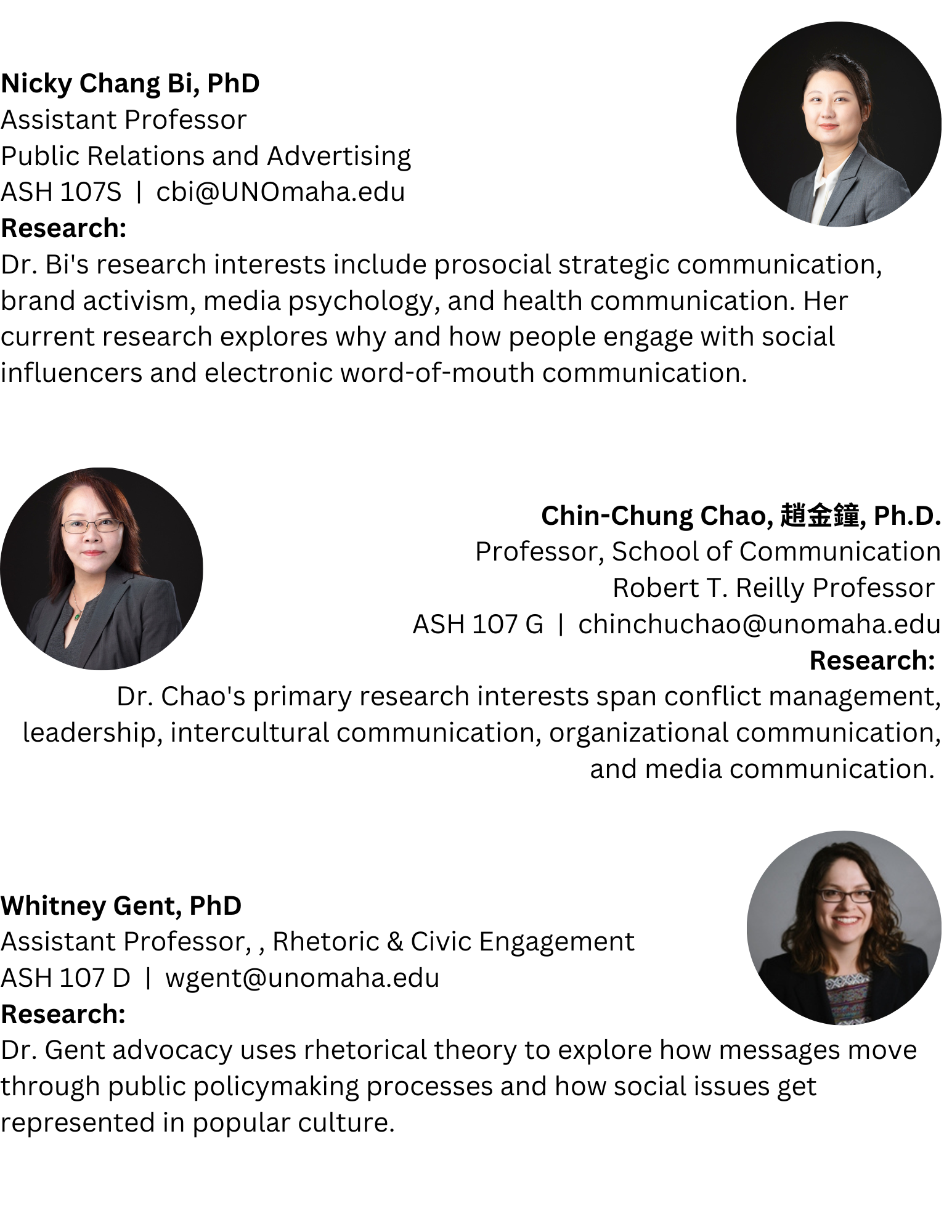 School of Communication Graduate Faculty | School of Communication ...