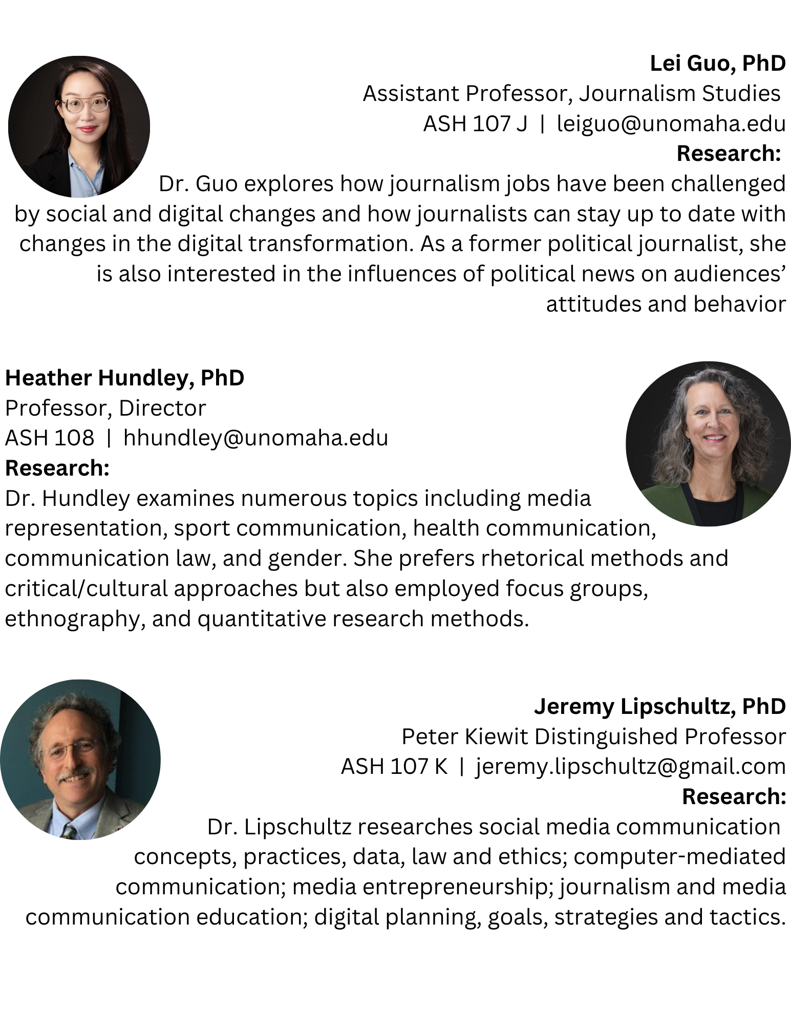 School of Communication Graduate Faculty | School of Communication ...