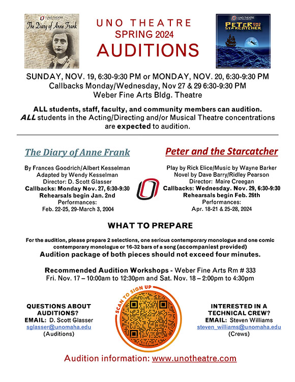 Audition Information | Theatre | University of Nebraska Omaha