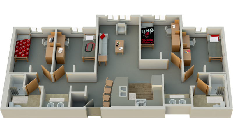 Floor Plans | Student Life | University of Nebraska Omaha