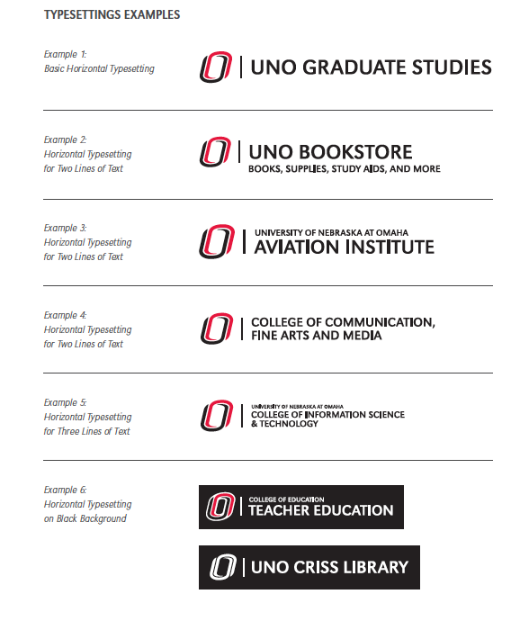 Typesettings | University Communications | University of Nebraska Omaha